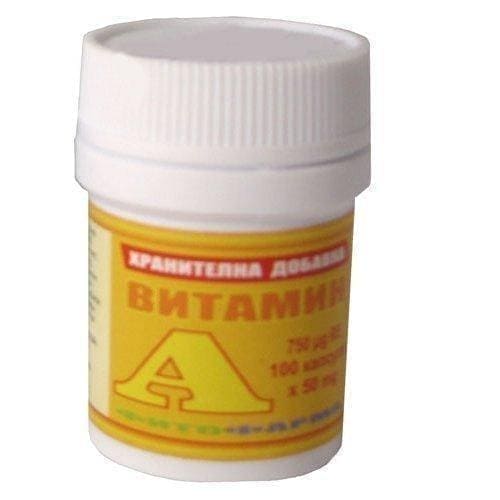 VITAMIN A 750mkg. 100 capsules UK – ELIVERA UK