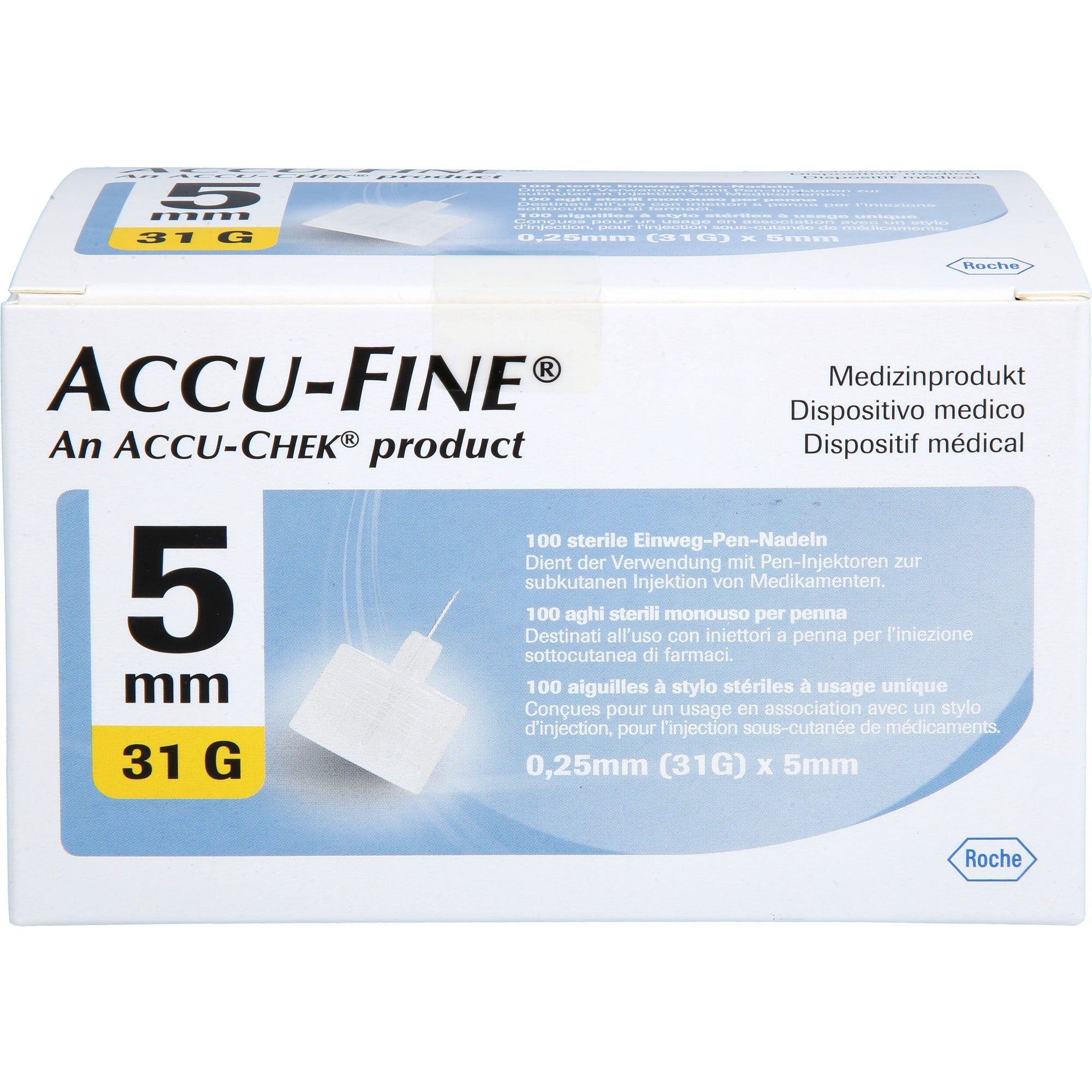 ACCU FINE sterile needles for insulin pens 5 mm 31 G UK – ELIVERA UK