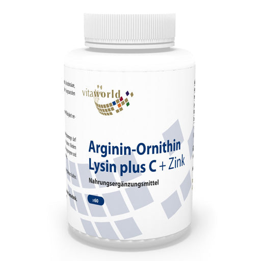 ARGININE-ORNITHINE-Lysine Plus C+Zinc Capsules – ELIVERA UK