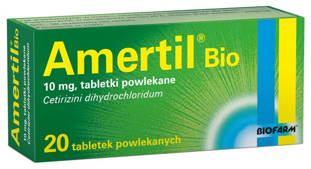 Antiallergic drugs Amertil Bio 10 mg 20 tablets – ELIVERA UK