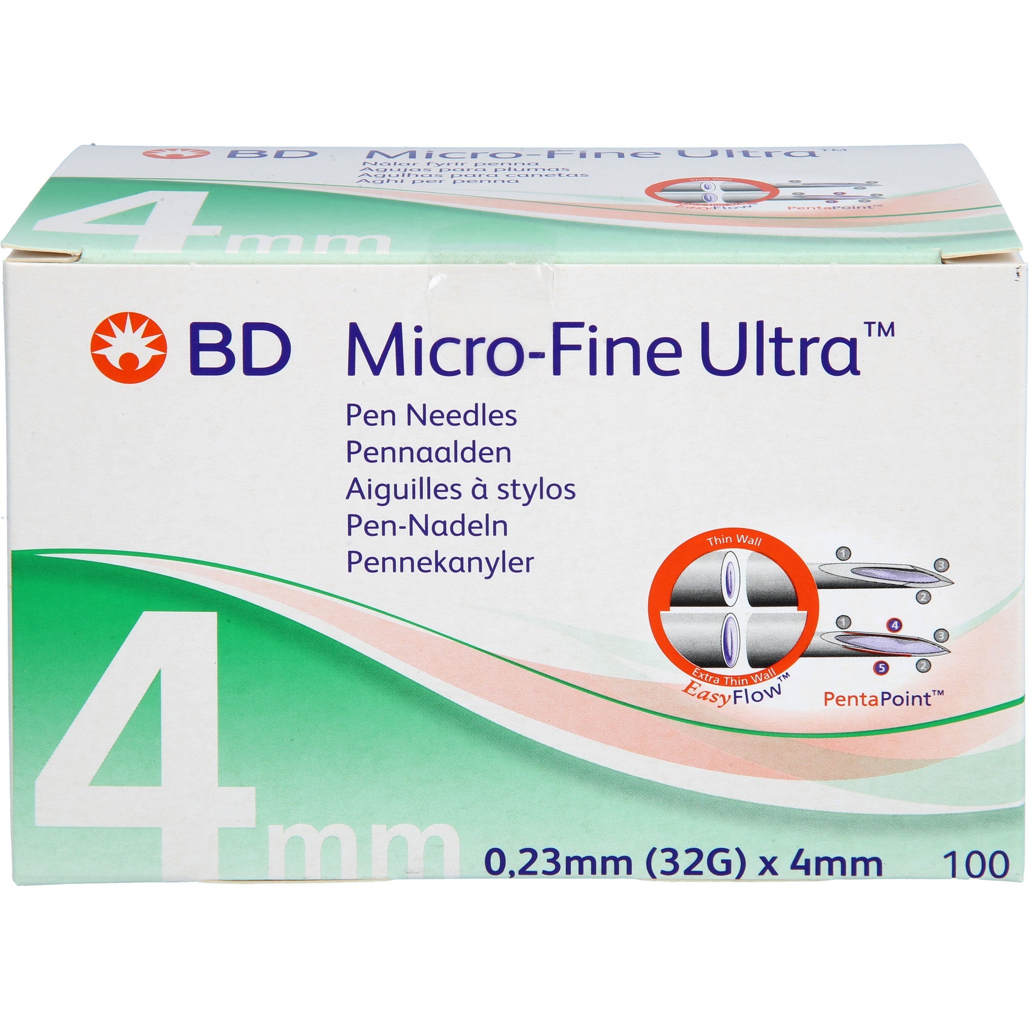 BD MICRO-FINE ULTRA pen needles 0.23x4 mm 32 G UK – ELIVERA UK