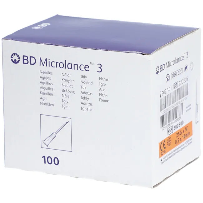 BD MICROLANCE cannula 25 G 5/8 0.5x16 mm – ELIVERAGroup.co.uk, UK