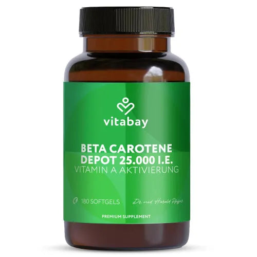 BETA CAROTINE 25,000 IU Provit.A Depot vegan 180 pcs – ELIVERA UK