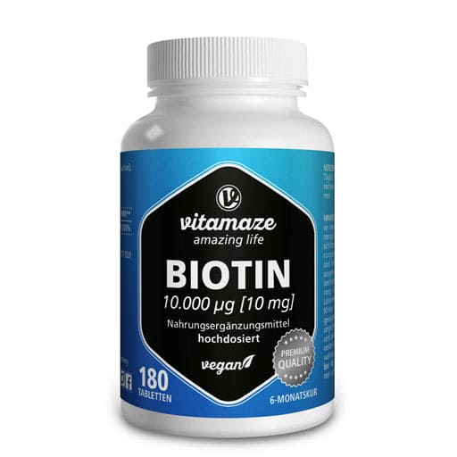 BIOTIN 10 mg high-dose vegan tablets UK – ELIVERA UK