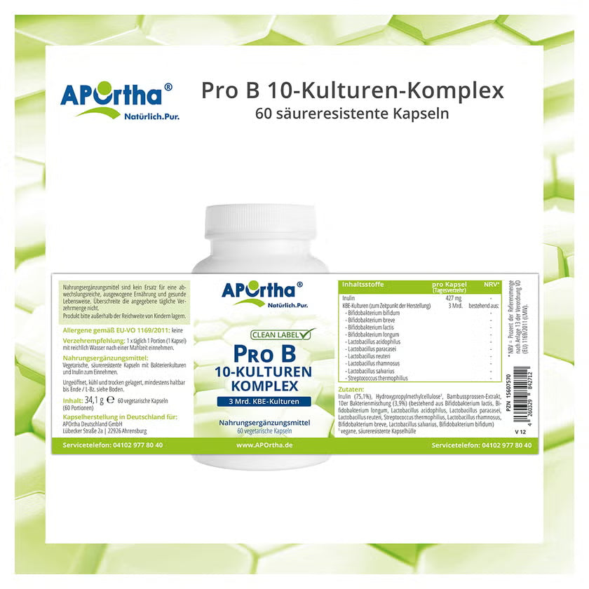 Bacterial cultures and inulin PRO B 10 Culture Capsules – ELIVERA UK