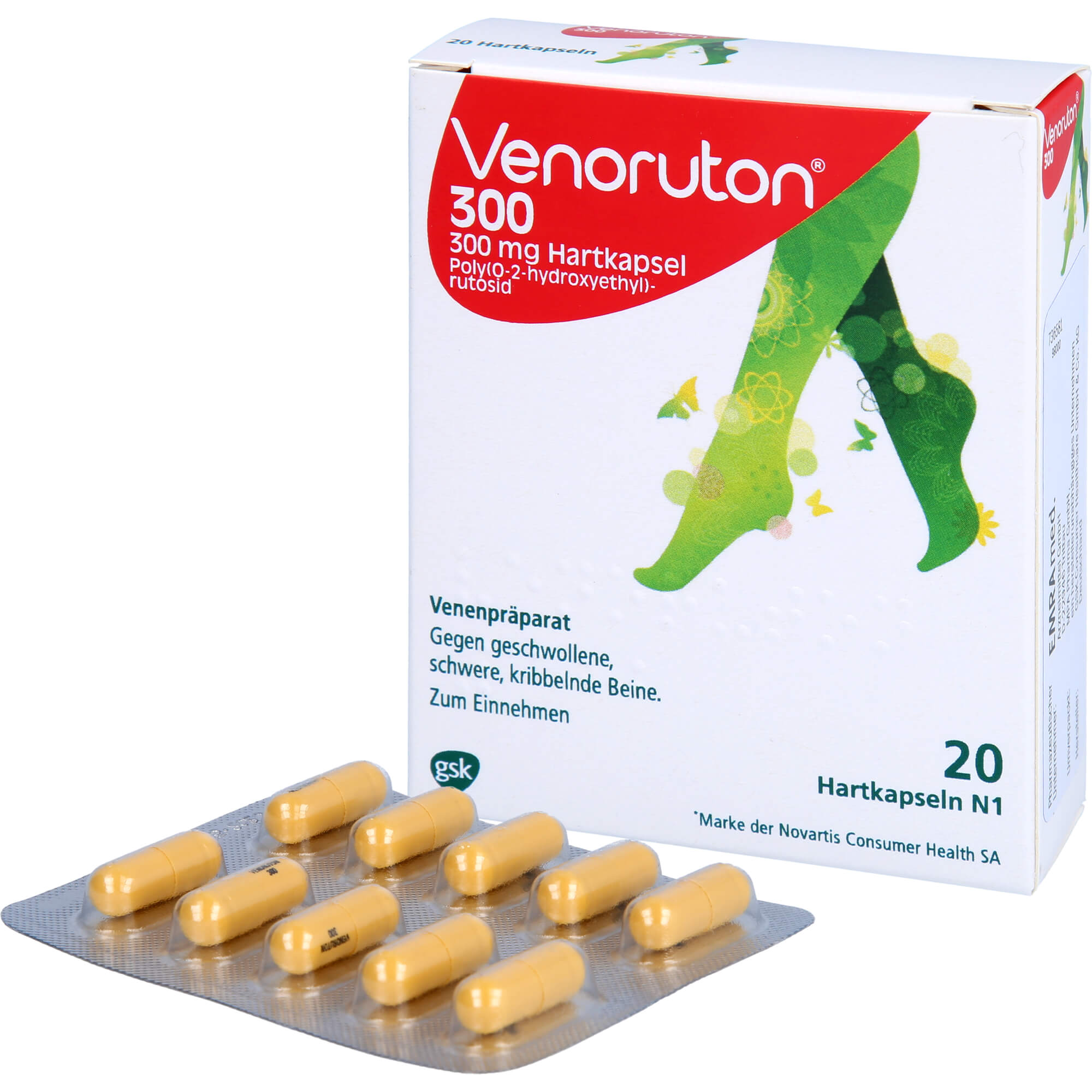 Chronic venous insufficiency, VENORUTON 300 capsules UK – ELIVERA UK