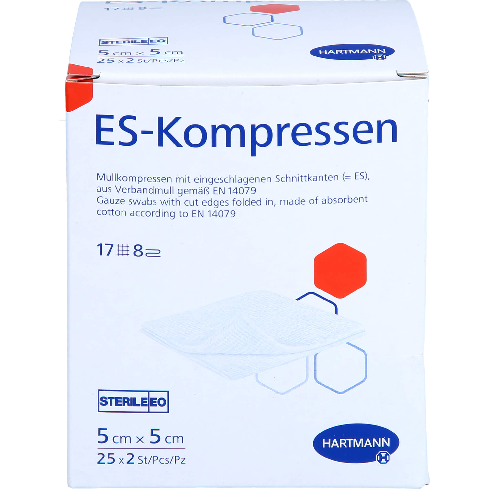 ES-COMPRESSES sterile 5x5 cm 8-ply UK – ELIVERA UK