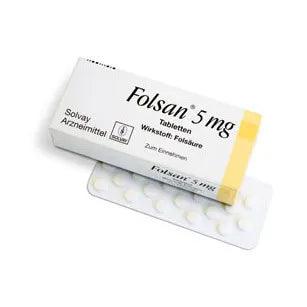 Folic acid deficiency, FOLSAN 5 mg tablets UK – ELIVERA UK