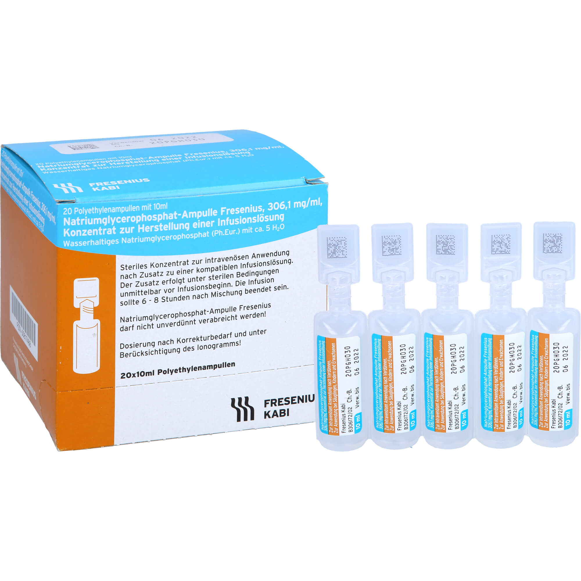Fresenius sodium glycerophosphate ampoule, 306.1, concentrate for ...