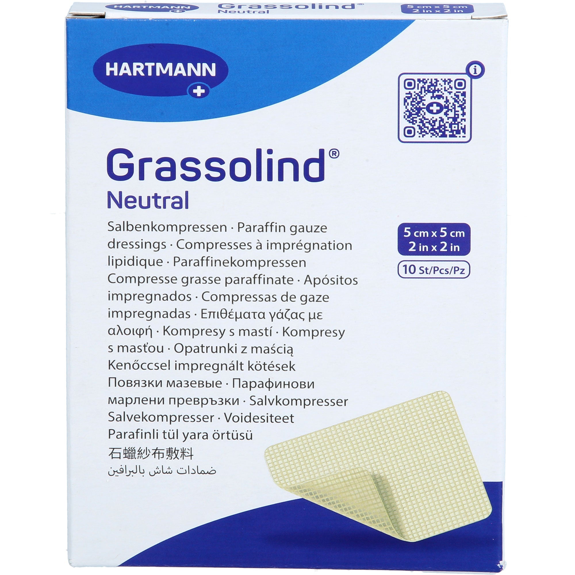GRASSOLIND ointment compresses 5x5 cm sterile UK – ELIVERA UK