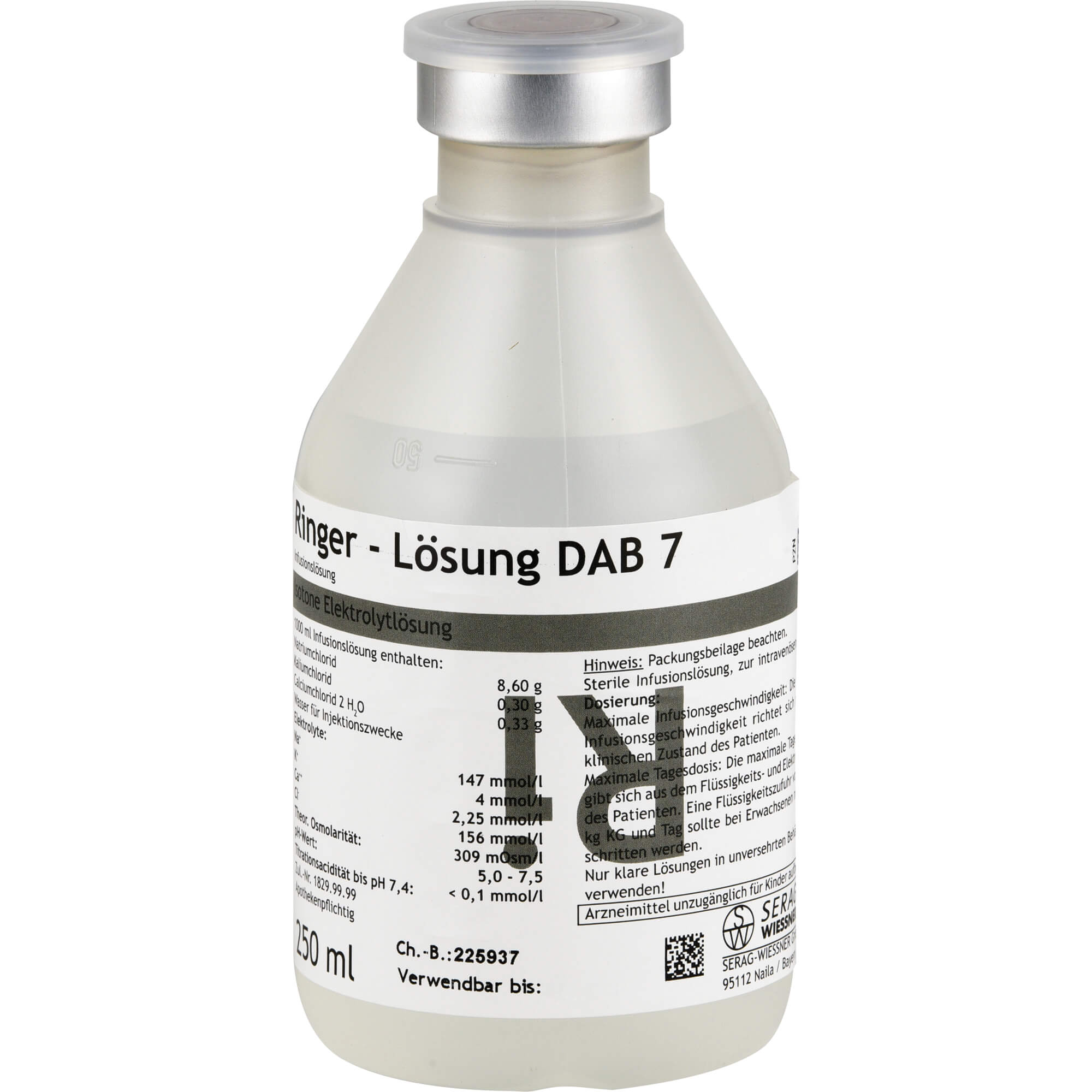 Hypotonic dehydration treatment, RINGER SOLUTION DAB 7 Plastic – ELIVERA UK