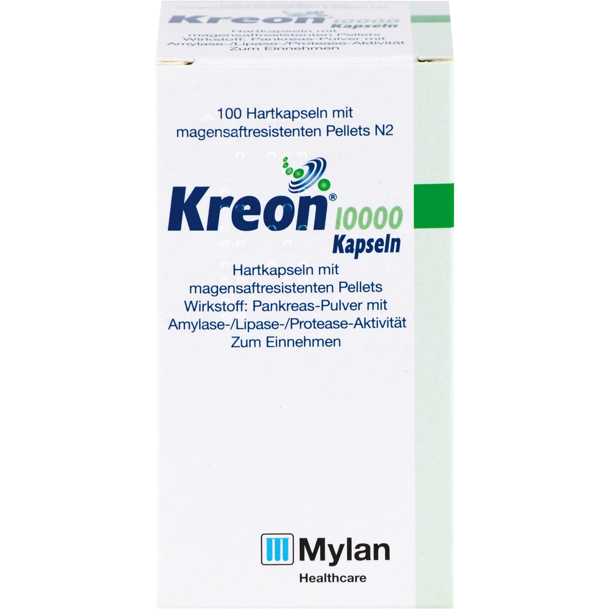 KREON amylase, lipase, protease 10,000 hard caps with gastric juice ...