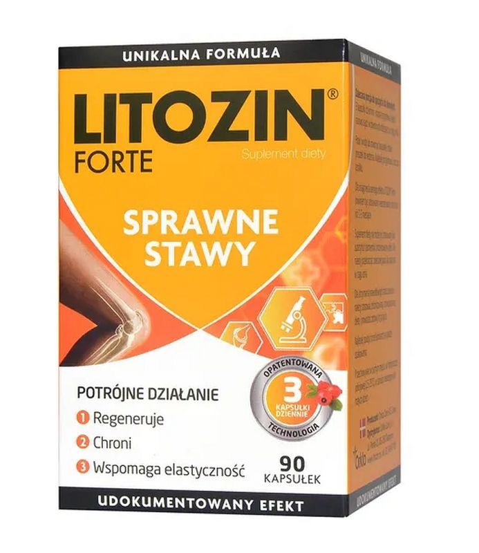 LITOZIN Forte x 90 capsules, knee arthritis, osteoarthritis symptoms ...