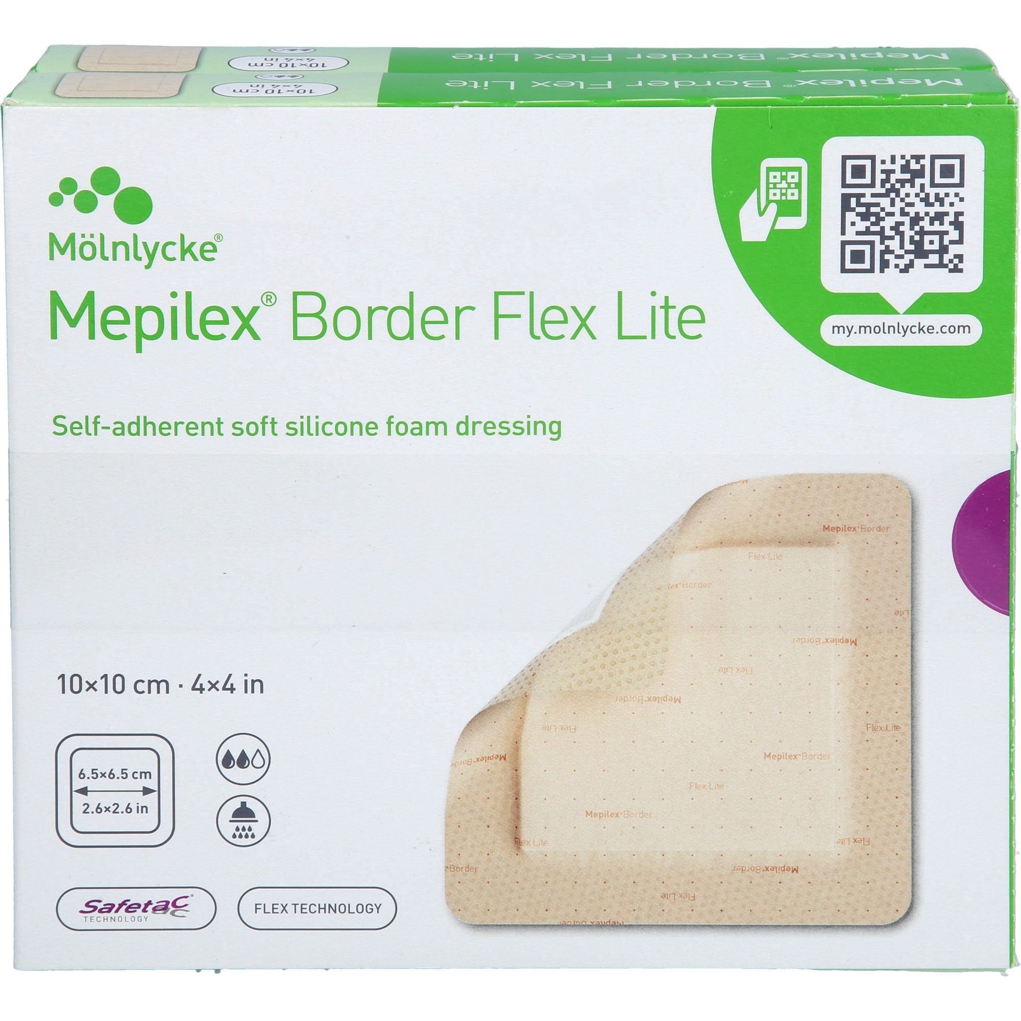 MEPILEX Border Flex Lite foam dressing 10x10 cm – ELIVERA UK