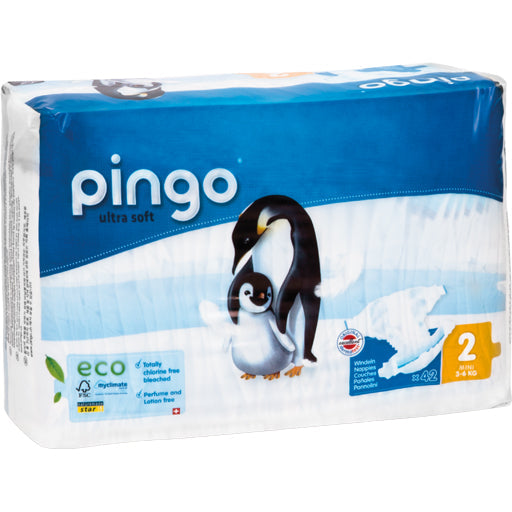 ORGANIC DIAPERS mini 3-6 kg Penguin PINGO SWISS UK – ELIVERA UK