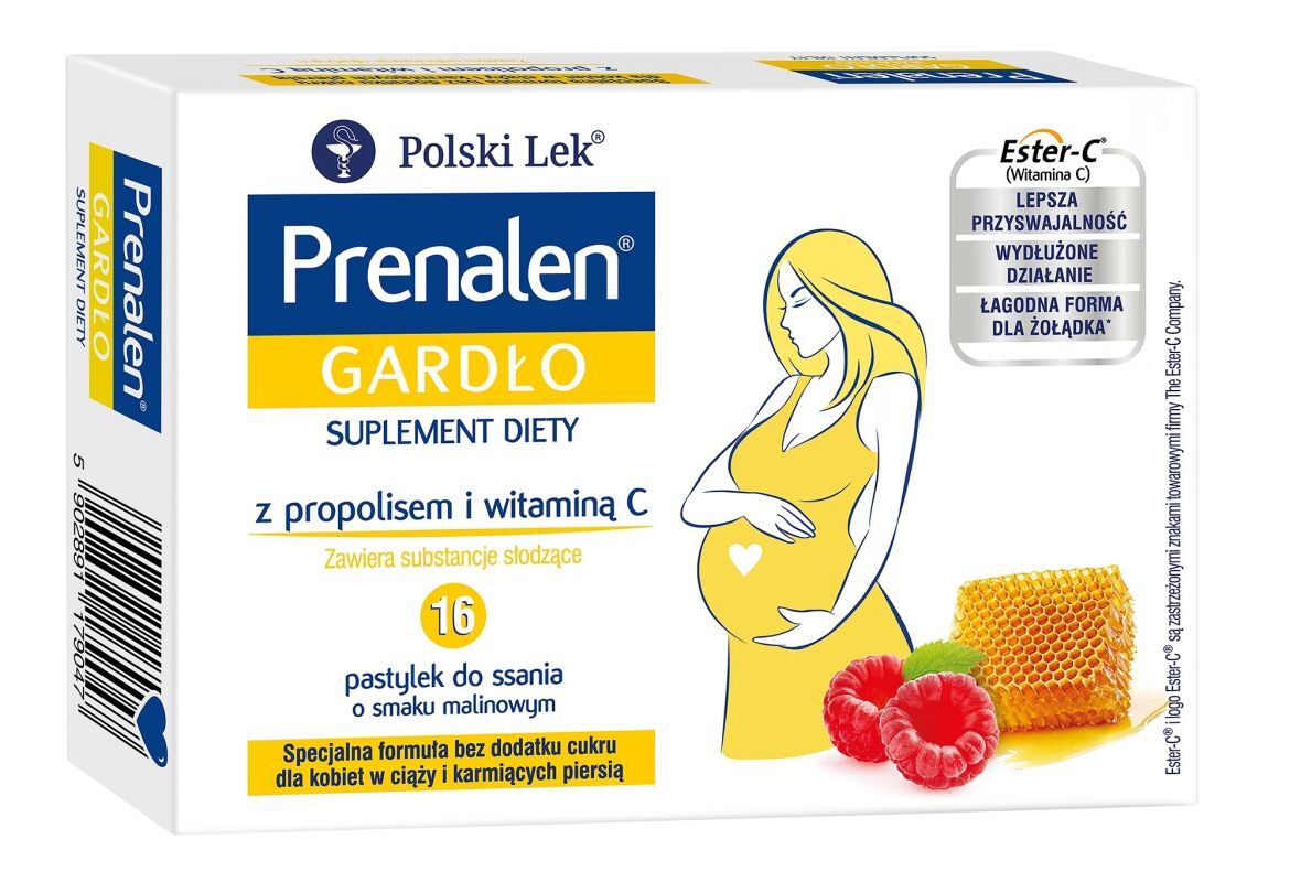 Prenalen Throat raspberry flavor with propolis and vitamin C 16 ...