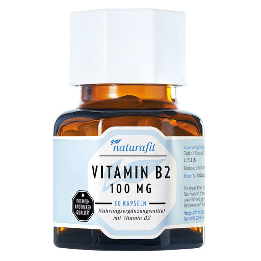 Vitamin B2 NATURAFIT 100 mg capsules – ELIVERA UK