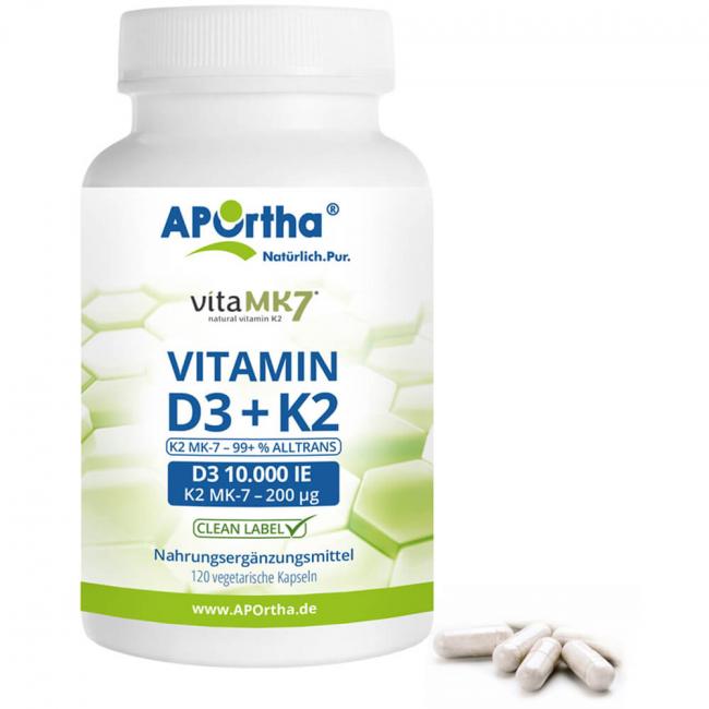 Vitamin D3 10,000 IU 250µg + K2 MK-7 200µg – ELIVERA UK