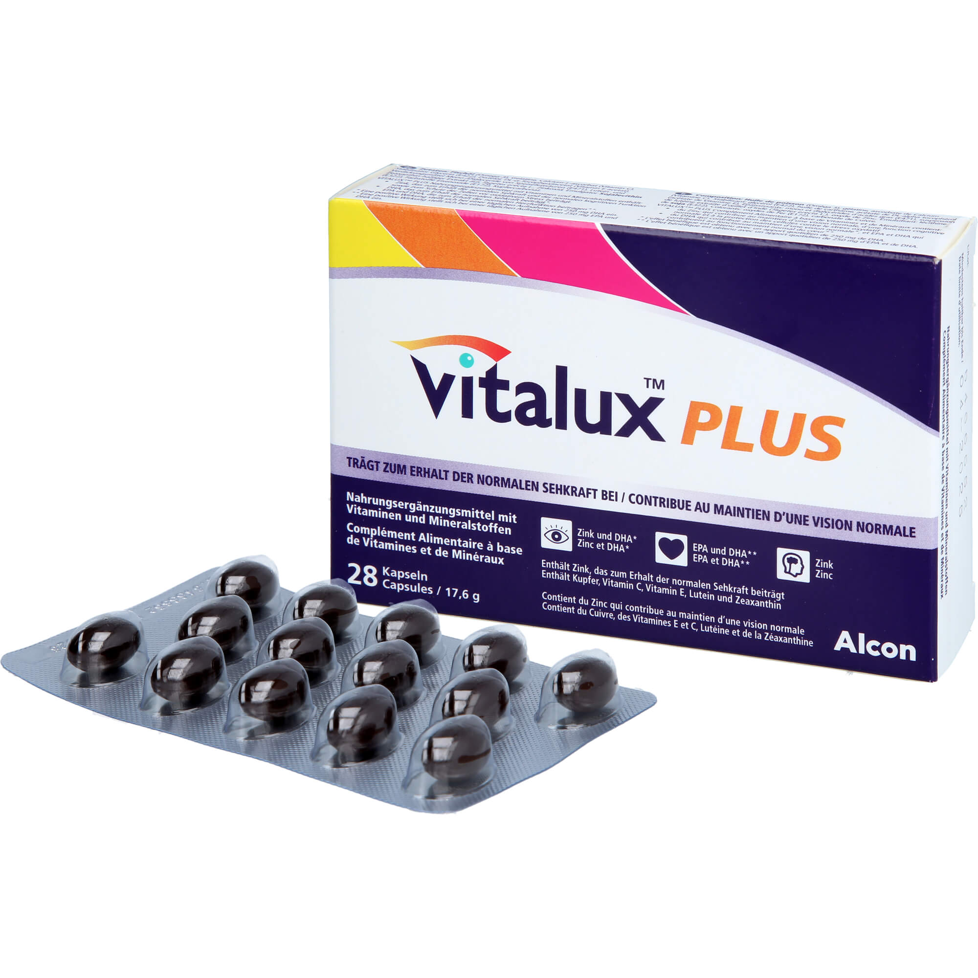Vitamins and minerals, VITALUX Plus Capsules – ELIVERA UK