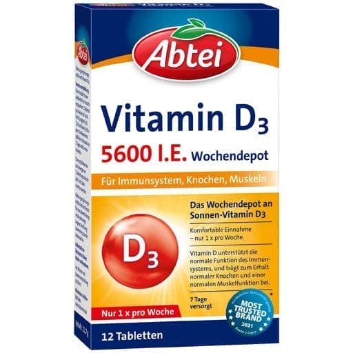 ABTEI Vitamin D3 5600 IU weekly depot tablets – ELIVERA UK