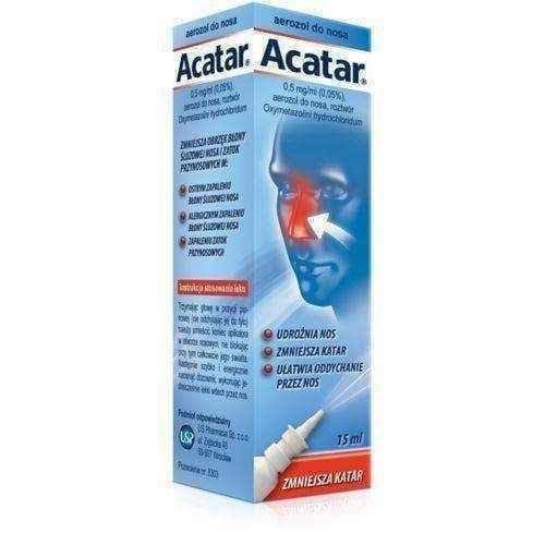 Acatar 0.05% aerosol 15ml, sinus infection symptoms UK – ELIVERA UK
