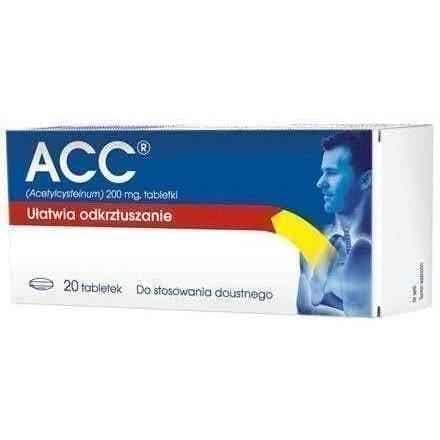 ACC 200mg x 20 tablets, acetylcysteine – ELIVERA UK