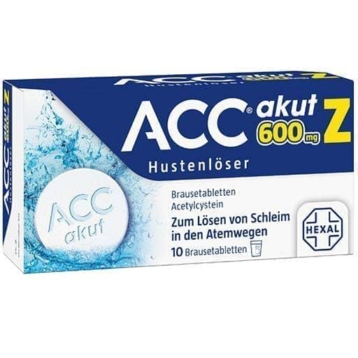ACC acute 600 Z, relieve a cough at night, effervescent tablets UK ...
