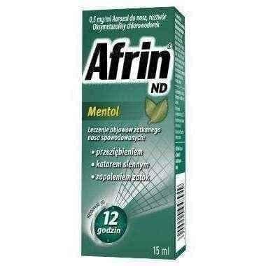 AFRIN ND Menthol aerosol 0.5mg / ml 15ml, menthol nasal spray UK ...