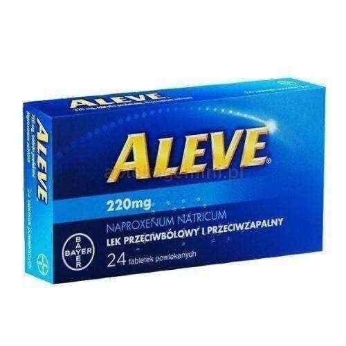 Aleve x 24 tablets, analgesic, antipyretic, lower back pain UK – ELIVERA UK