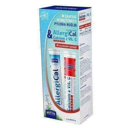 Allergical + Calcium Forte x 20 effervescent tablets + 20 effervescent ...