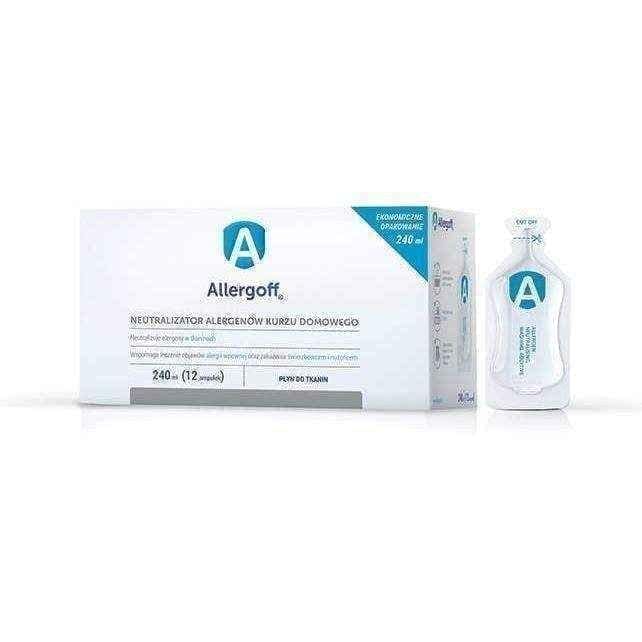 Allergoff liquid fabric neutralizer allergens 240ml x 12 ampoules UK ...
