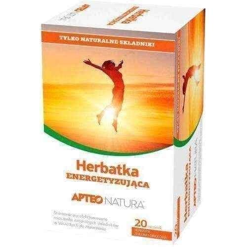 APTEO Natural energizing tea 2g x 20 sachets, yerba mate leaf, guarana ...