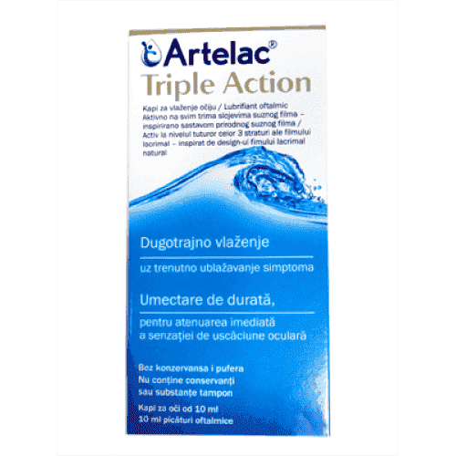 ARTELAC TRIPLE ACTION eye drops 10ml. / ARTELAC TRIPLE ACTION – ELIVERA UK