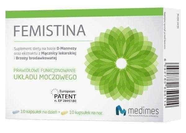 Bacterial cystitis, Femistina x 20 capsules, menopause – ELIVERA UK
