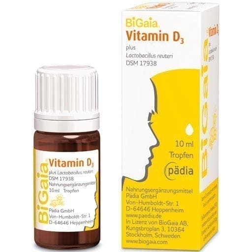 BIGAIA plus vitamin D3 drops 10 ml Lactobacillus reuteri UK – ELIVERA UK