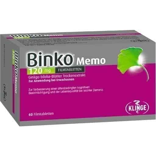 BINKO Memo 120 mg film-coated tablets 60 pc, improve age-related ...