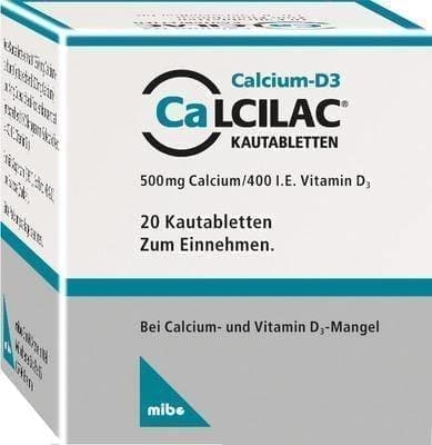 CALCILAC chewable tablets 20 pc treatment of vitamin D and calcium ...