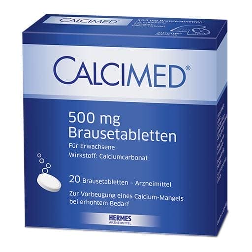 Calcium carbonate, osteoporosis treatment, CALCIMED 500 mg effervescent ...
