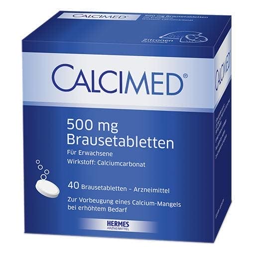 Calcium carbonate, osteoporosis treatment, CALCIMED 500 mg effervescent ...