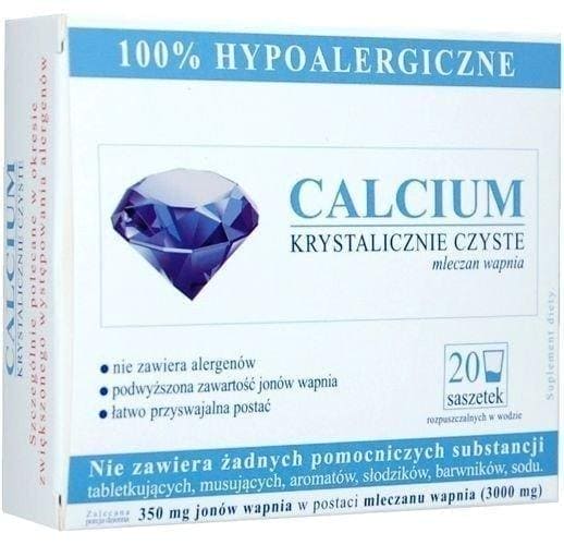 CALCIUM CRYSTAL CLEAN x 20 sachets, calcium deficiency – ELIVERA UK