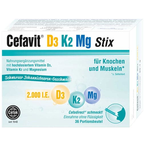 CEFAVIT Vitamin D3 K2 Mg 2,000 IU Stix Granules UK – ELIVERA UK