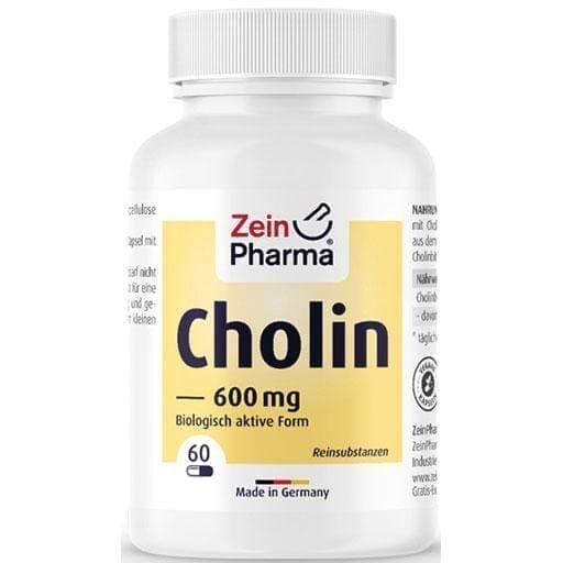 CHOLINE supplement 600 mg pure from bitartrate veg.capsules 60 pcs UK ...