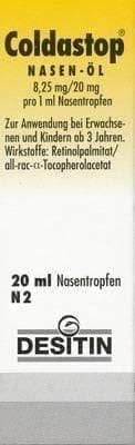 COLDASTOP nose oil, nasal catarrhs – ELIVERA UK