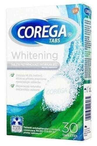 Corega Tabs Whitening x 30 soluble tablets UK – ELIVERA UK