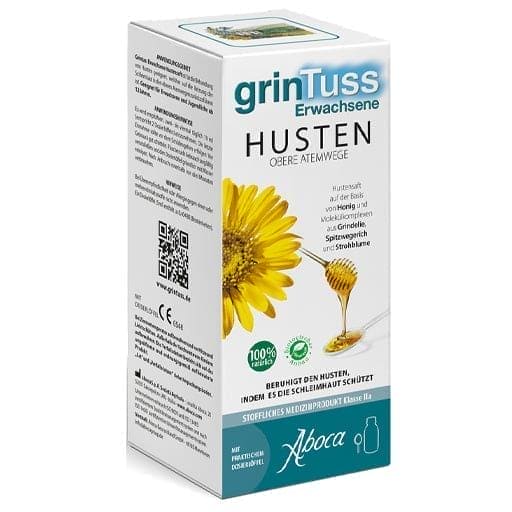Coughing, GRINTUSS adults with Poliresin cough syrup UK – ELIVERA UK