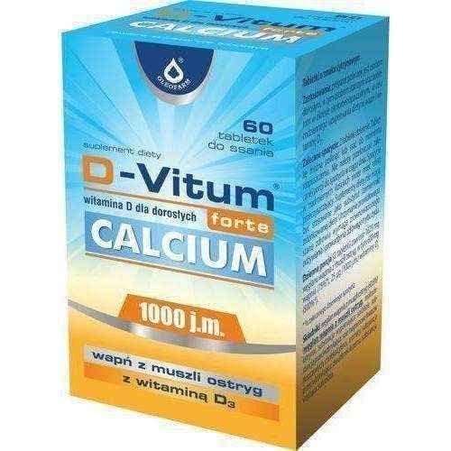 D-Vitum Forte Calcium x 60 lozenges, calcium vitamin d3 UK – ELIVERA UK