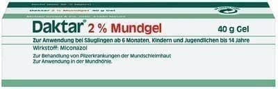 DAKTAR 2% oral gel 40 g Miconazole, yeast infections of the oral mucosa ...