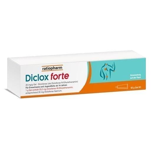 DICLOX forte 20 mg diclofenac gel 50 g – ELIVERA UK