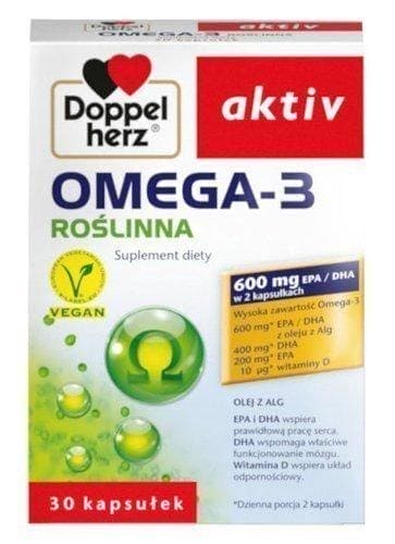 Doppelherz Activ Omega-3 vegetable x 30 capsules – ELIVERA UK