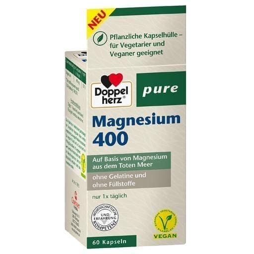 DOPPELHERZ Magnesium 400 pure capsules 60 pcs UK – ELIVERA UK